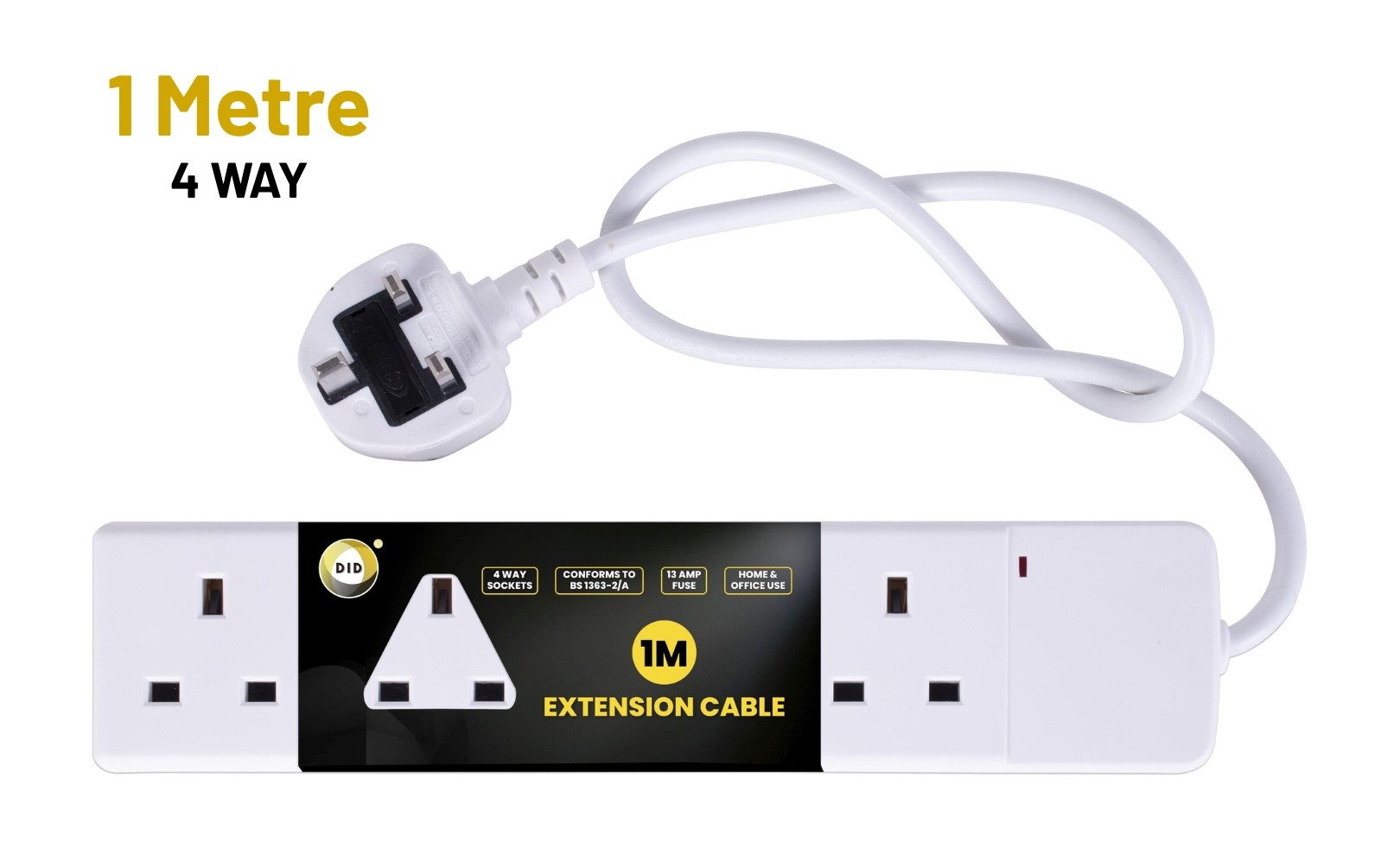 1m 4 Way Extension Cable