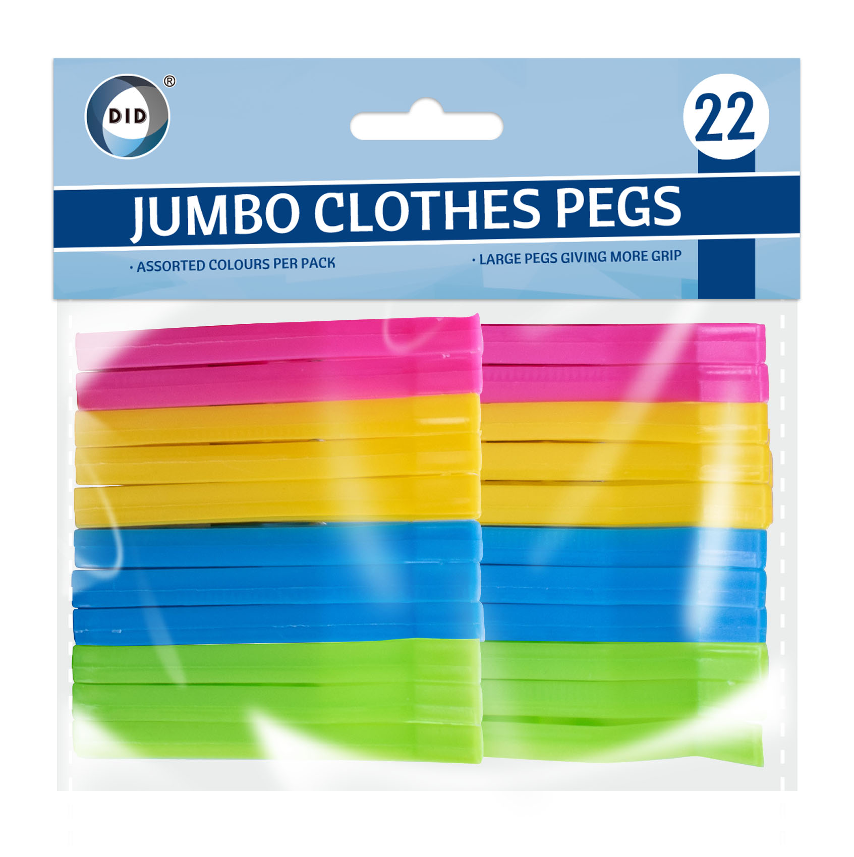 22pc Jumbo Clothes Pegs