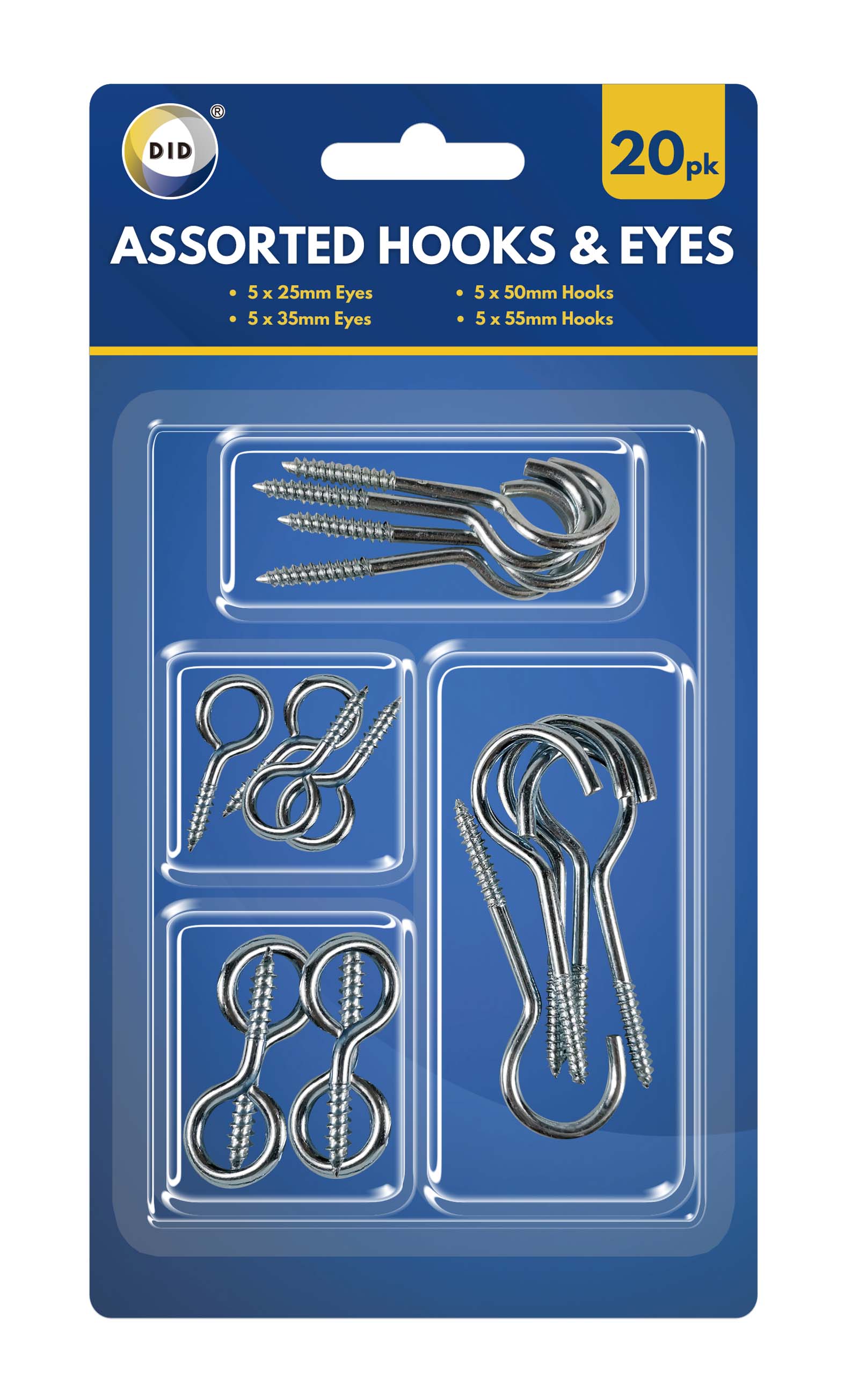 20pc Assorted Hooks & Eyes